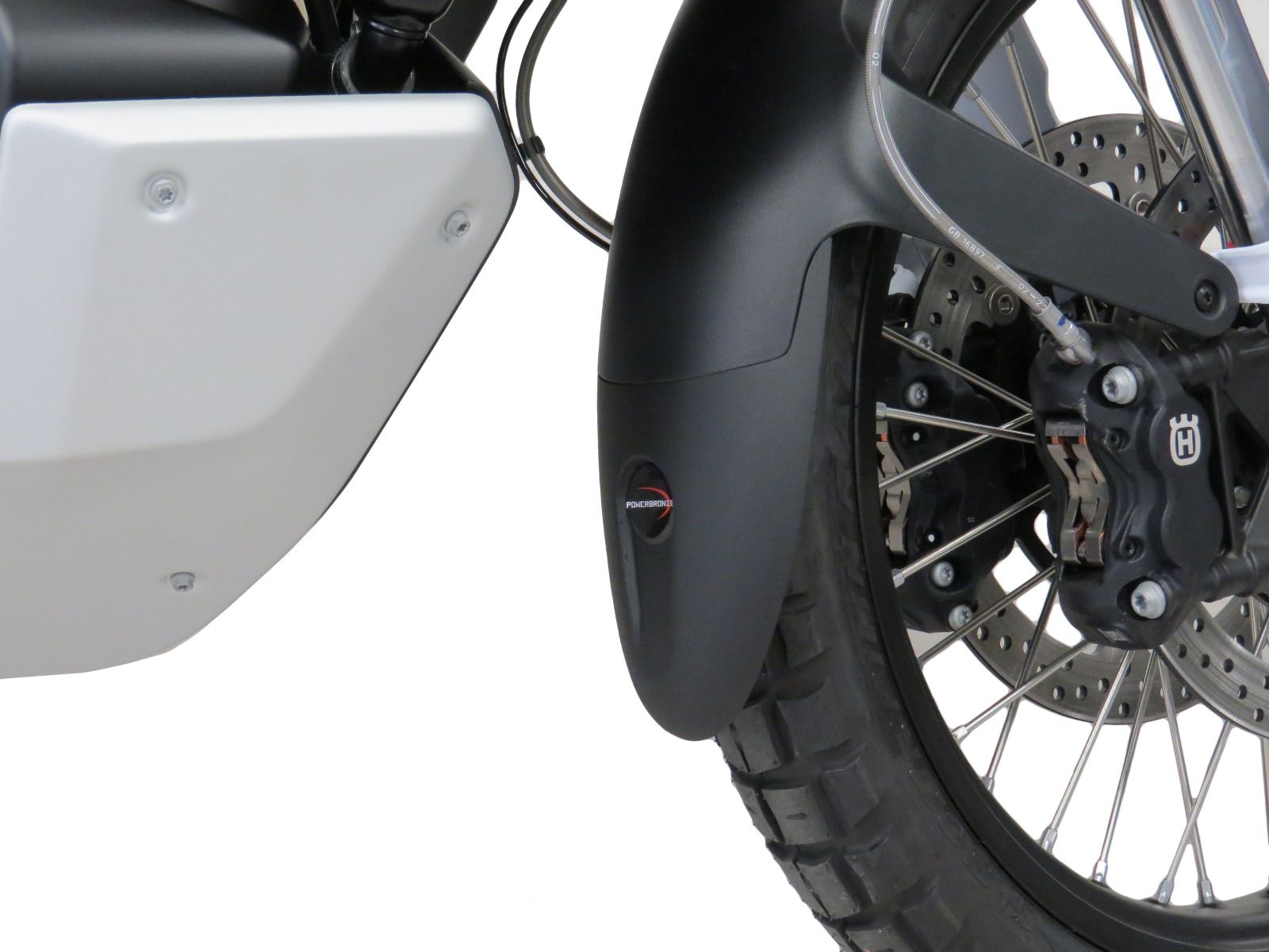 Husqvarna Norden 901, 2022 Gloss Black Mudguard/Fender Extender by Pow | STP Racing Products