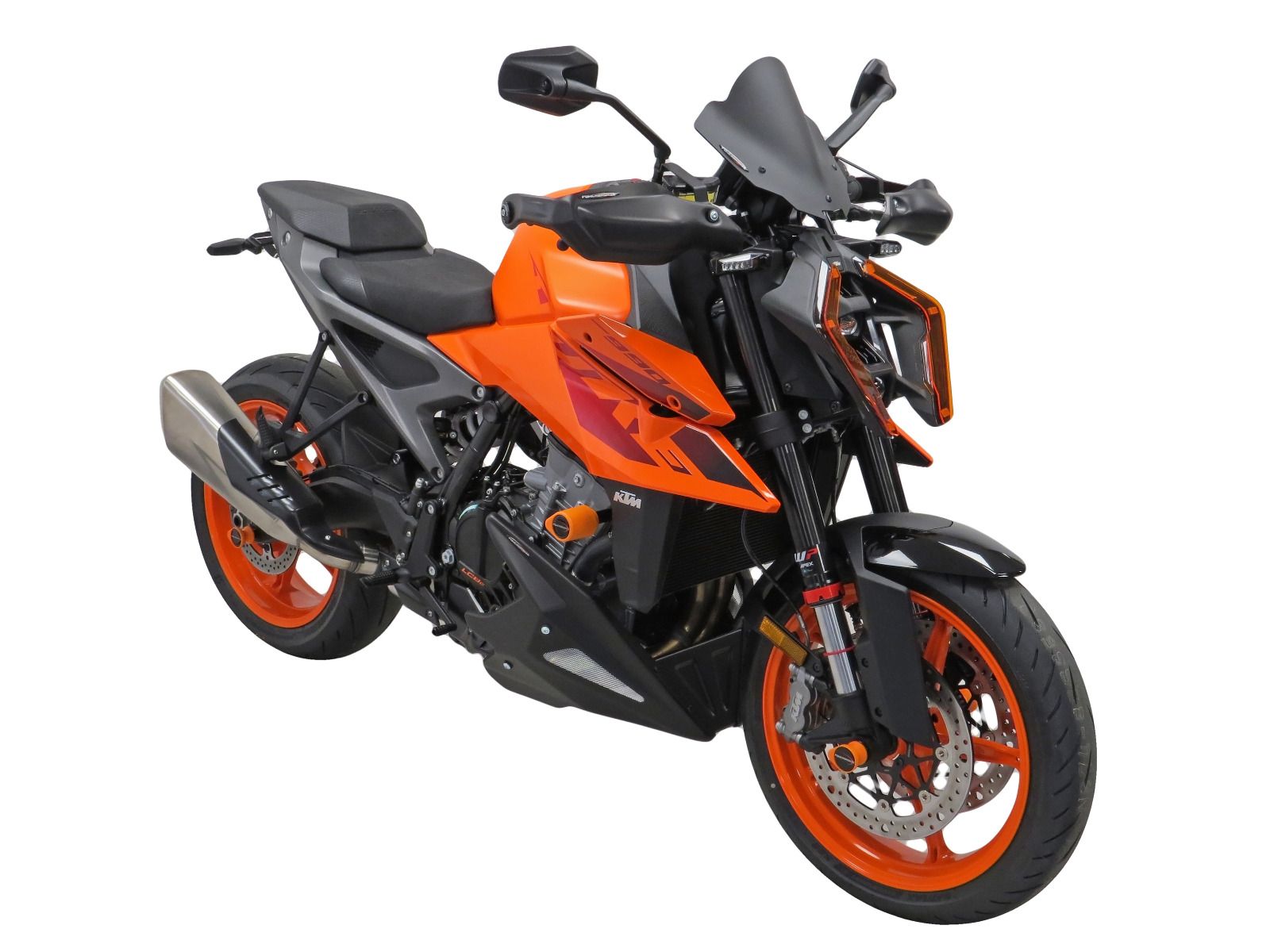 KTM 990 Duke R 2025 > Belly Pan Gloss Black & Silver Mesh by Powerbron ...