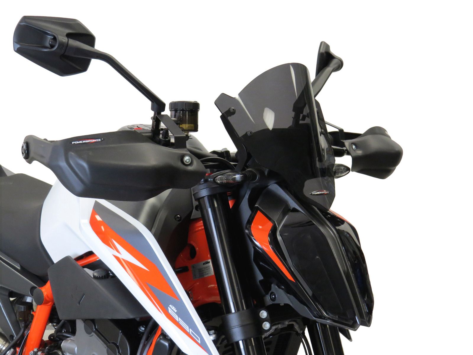 KTM 890 Duke R 20-2024 Matt Black Handguard/Wind Deflectors Powerbronz ...