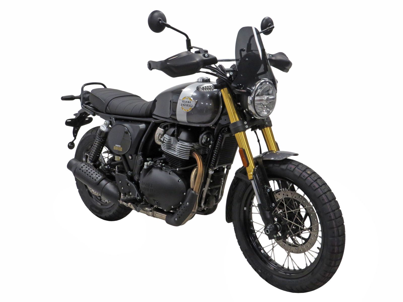 Royal Enfield Bear 650 2025 > Matt Black Handguards by Powerbronze ...