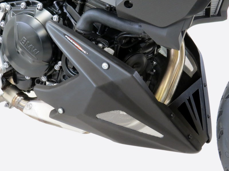 BMW F900XR 20-2025 Belly Pan Gloss Black & Silver Mesh Powerbronze ...