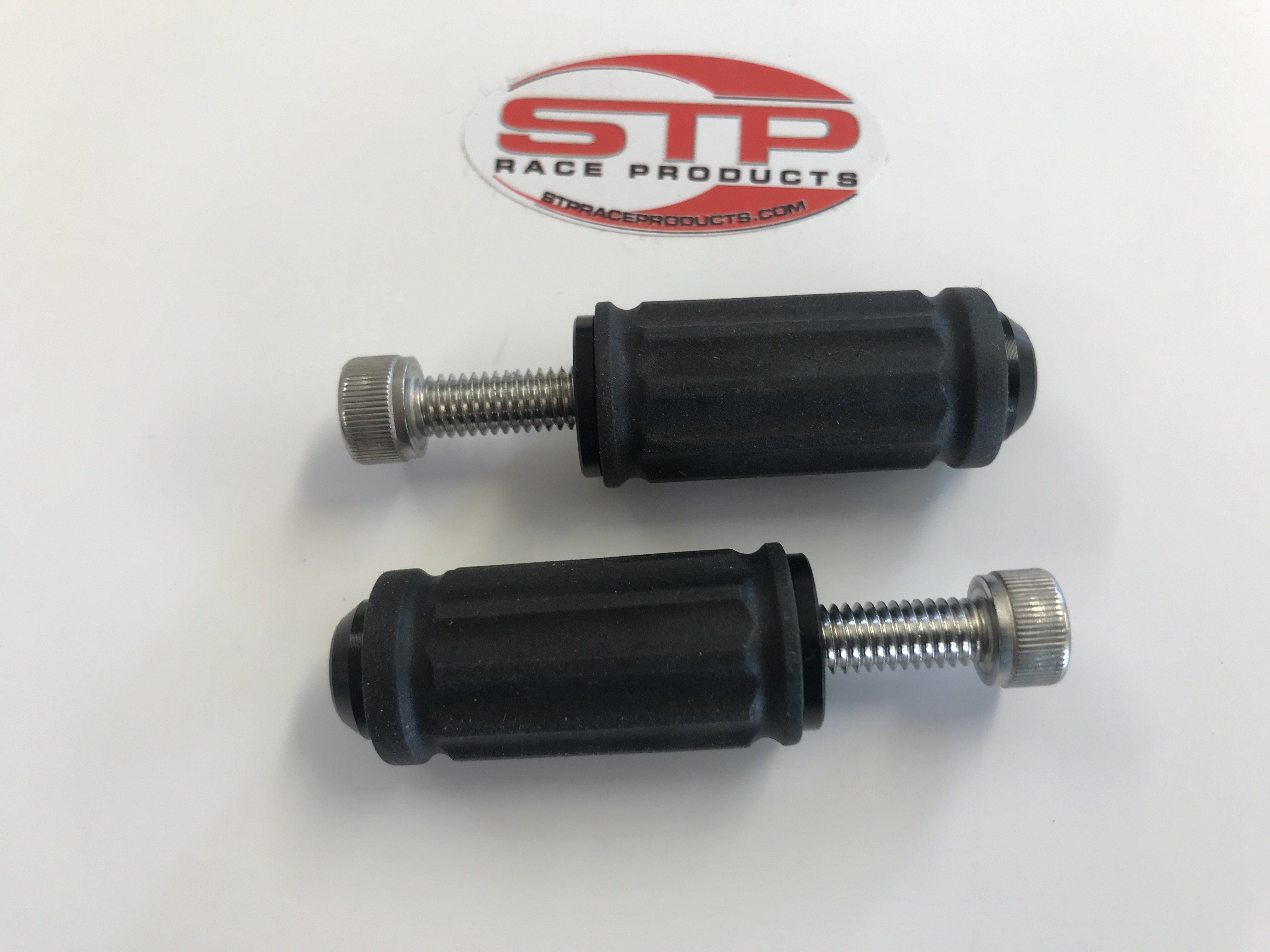 Universal Replacement Rearset Toe pegs RUBBER Finish 6mm fixing PAIR ...