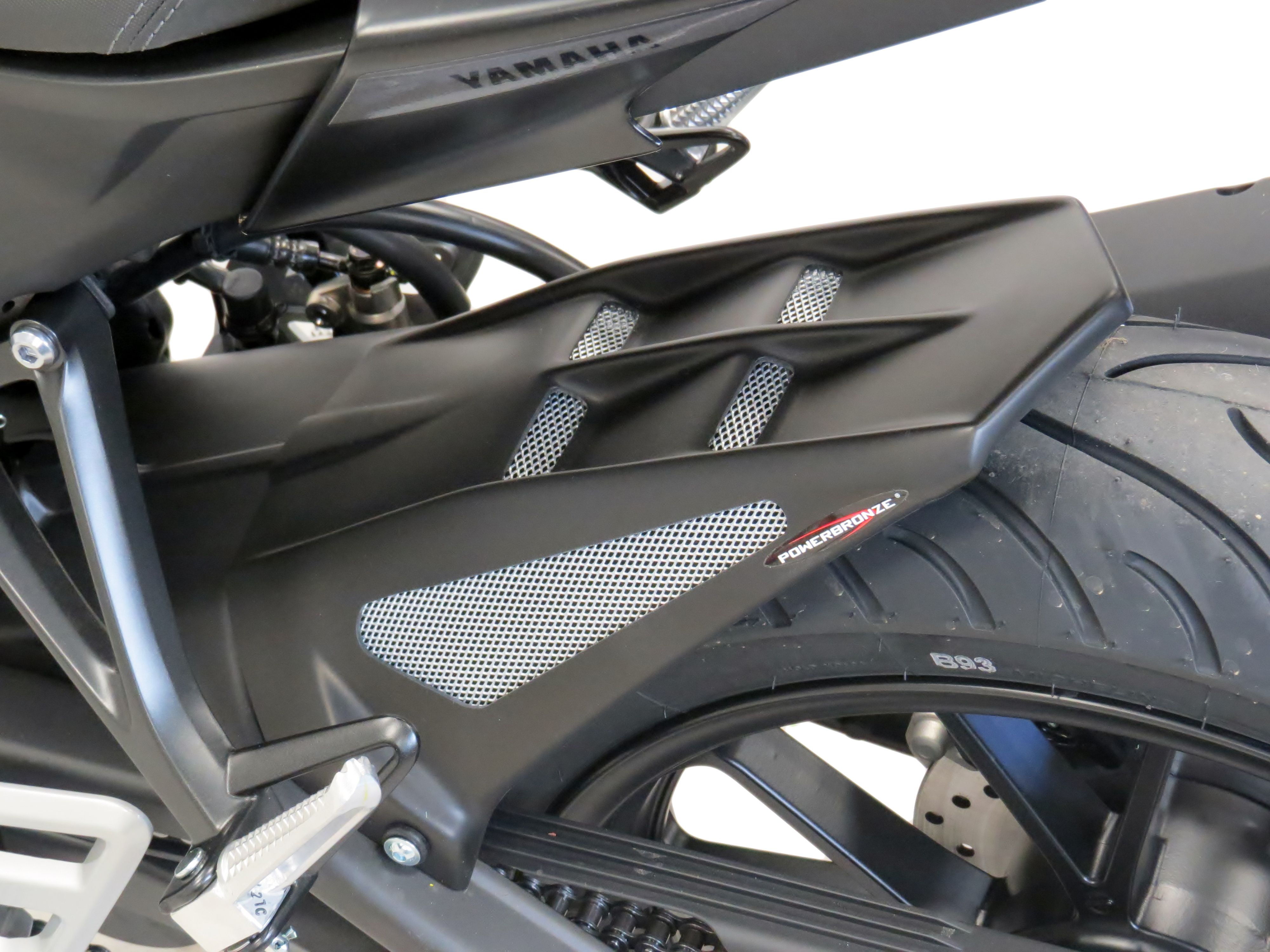Yamaha XSR 125 21-2023 Matt Black & Silver Mesh Rear Hugger by Powerbr ...