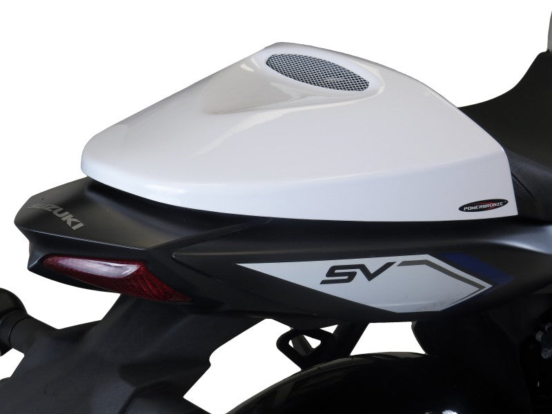 Suzuki SV650 16-2024 White & Silver mesh Seat Cowl Seat Hump Powerbron ...