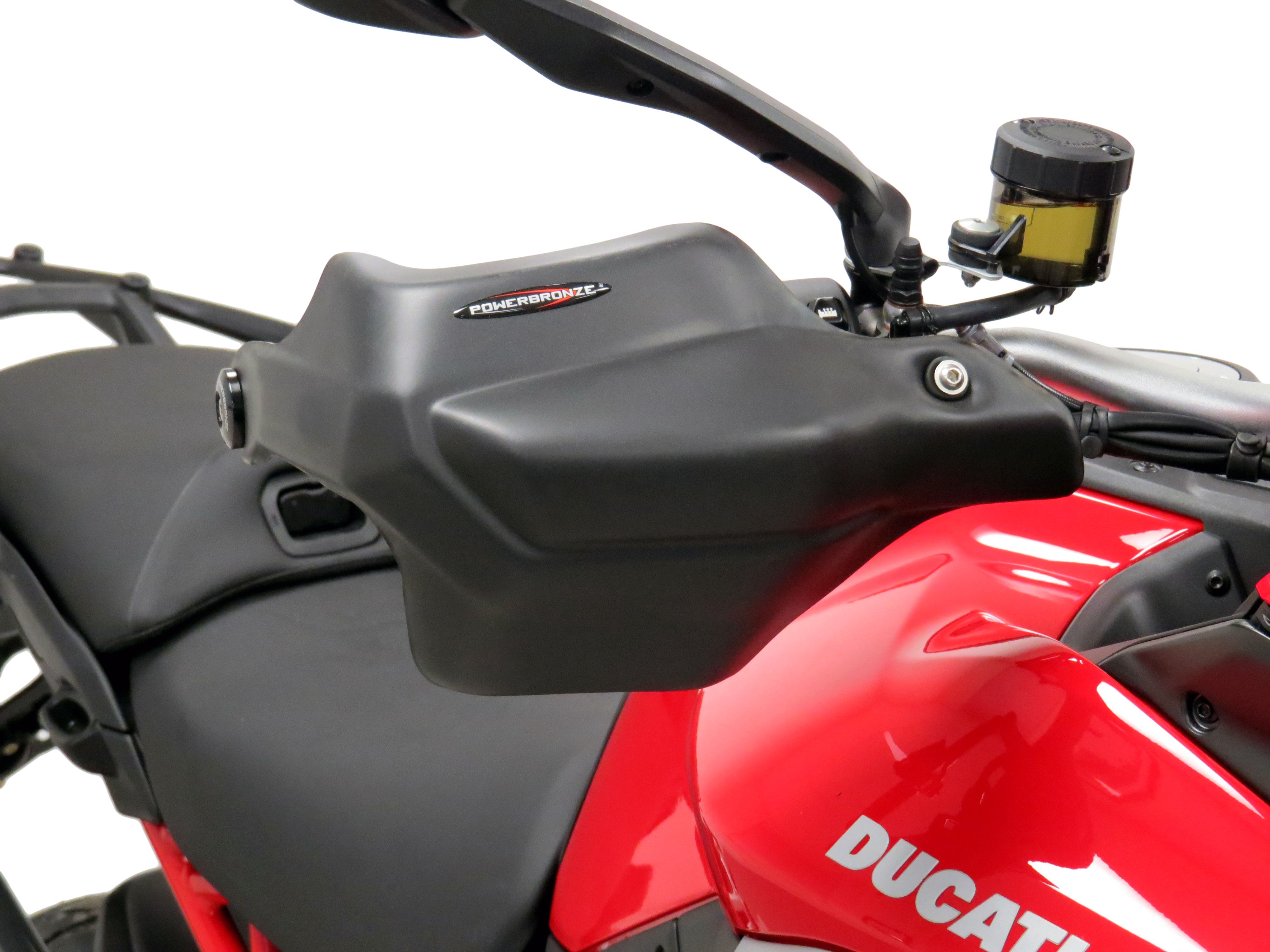 Ducati Multistrada V4 21-2023 Matt Black Handguard/Wind Deflectors Pow ...