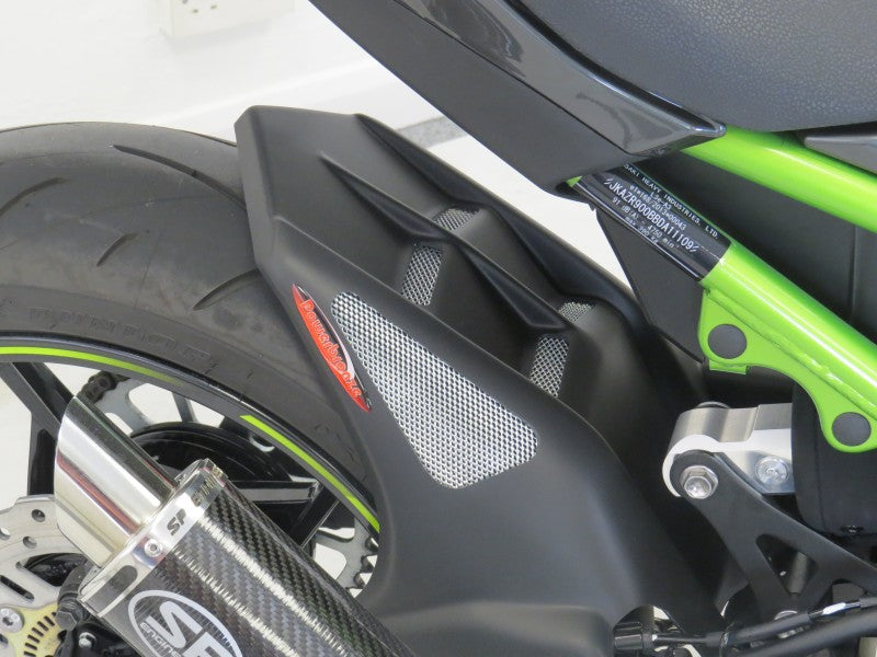 Kawasaki Z900 17-21 & Z900RS/Cafe 18-20 Matt Black & Silver Mesh Rear ...